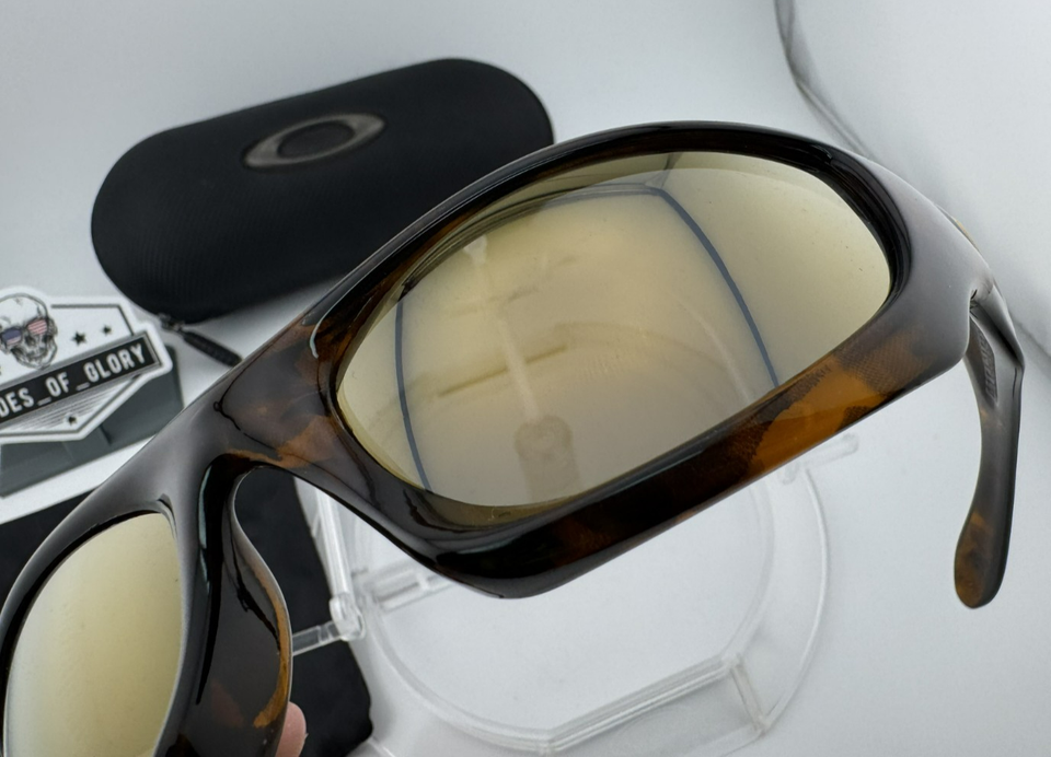 OAKLEY MONSTER DOG BROWN TORTOISE GOLD COPPER AFTERMARKET POLARIZED ...
