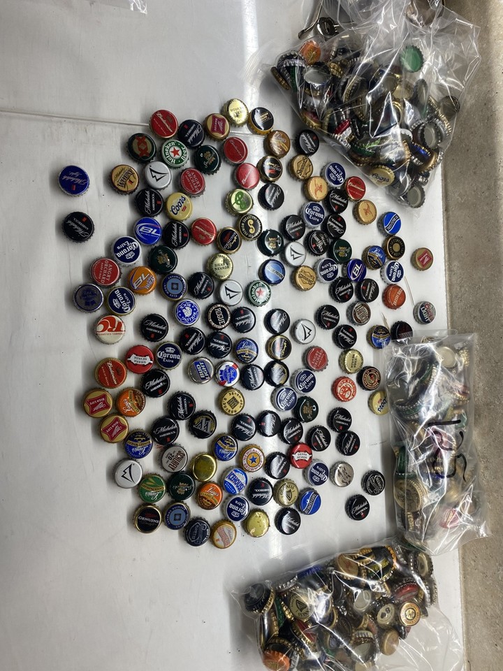 100 Beer Bottle Caps Mixed Lot Recycle Upcycle Craft Projects ...