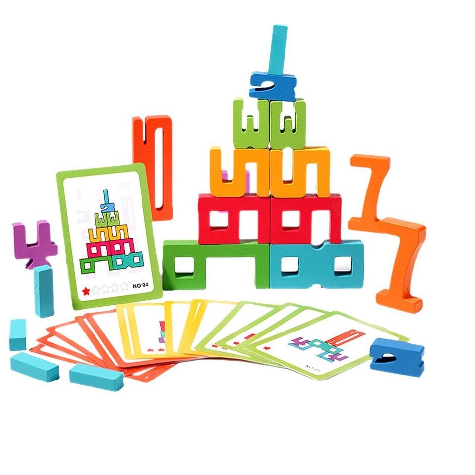 Wooden Number Puzzle Block Toys Wood Number Puzzle Set Early Learning ...