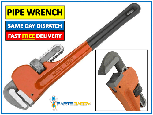 ADJUSTABLE STILSON LARGE HEAVY DUTY PLUMBERS MONKEY PIPE WRENCH WATER ...