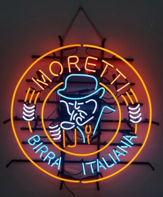 Birra Moretti Brewing Beer Neon Light Sign 24"x20" Bar Lamp Windows ...