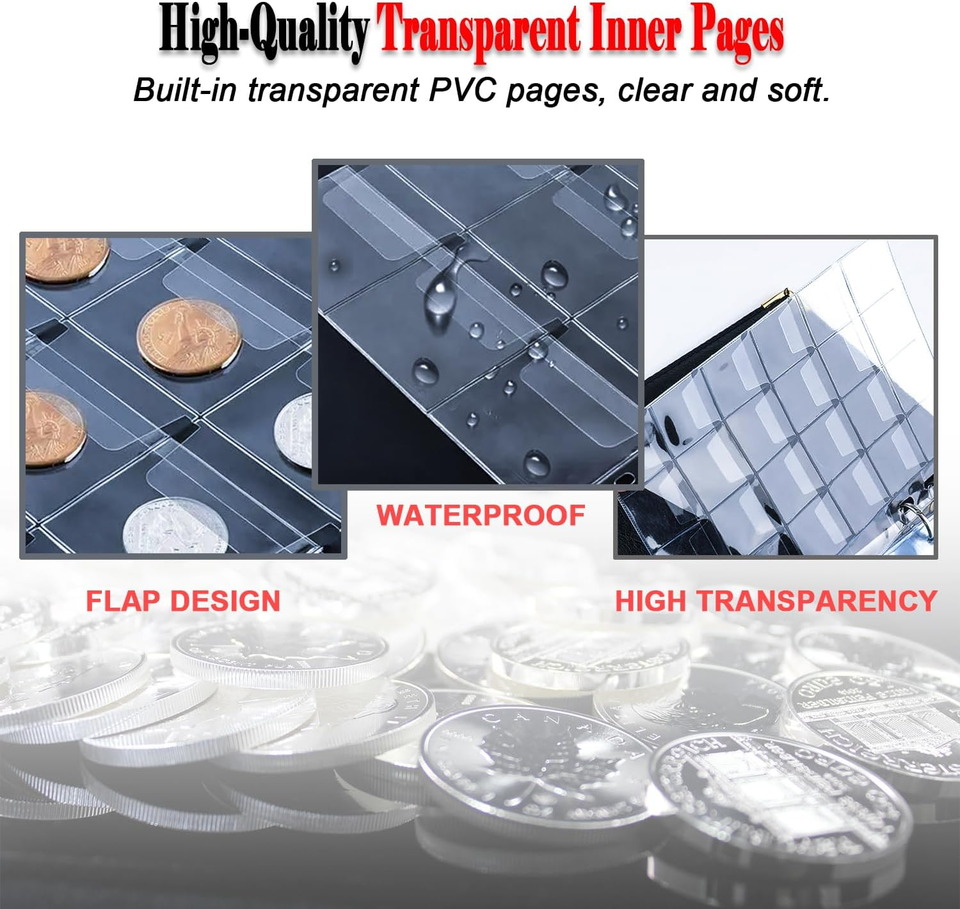 480Pocket ~Coin Collection Storage Book Album Money Holder~Coins Folder ...