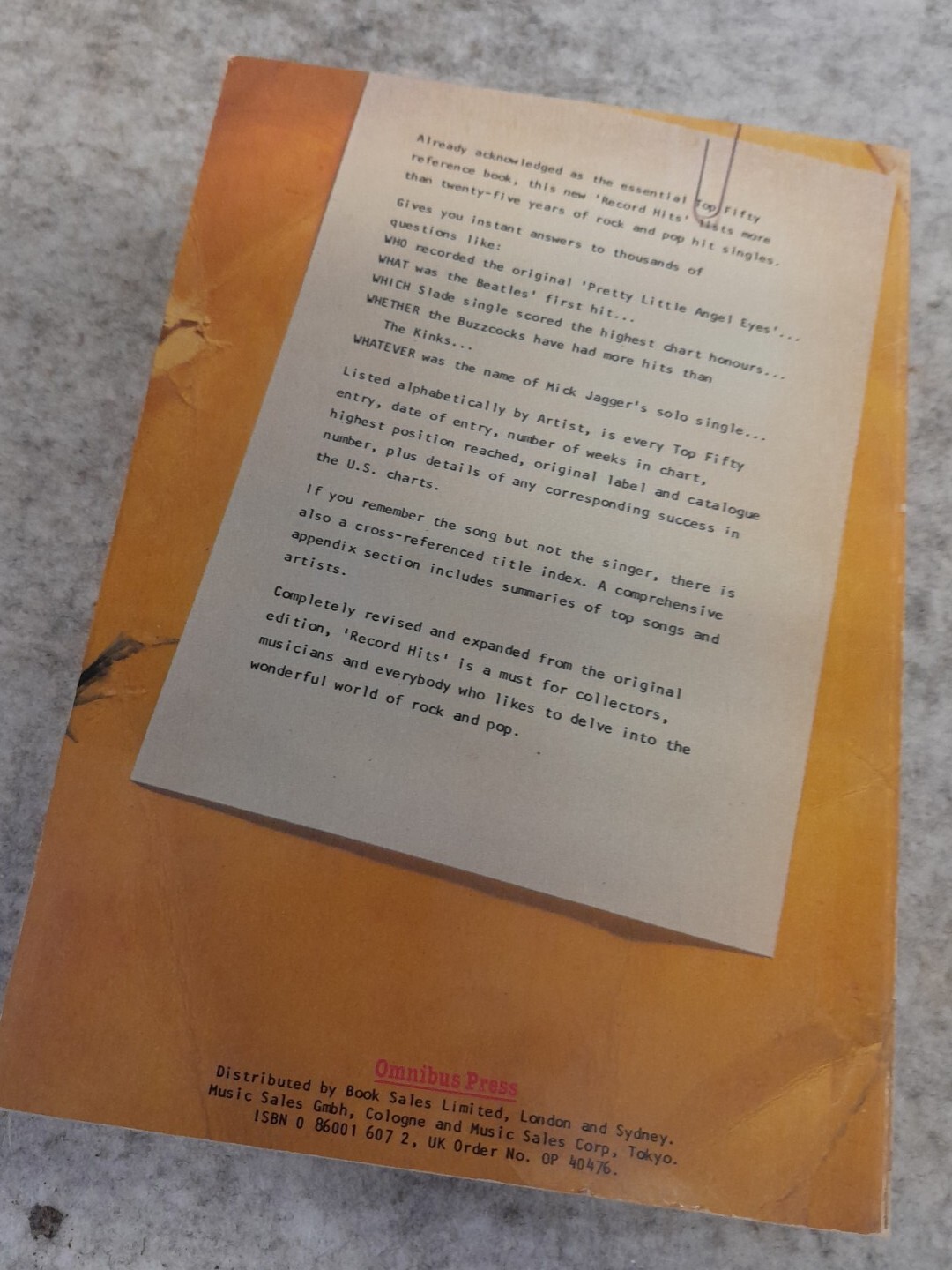 Record Hits: The British Top 50 Charts, 1954-76, compiled by C. Solomon ...