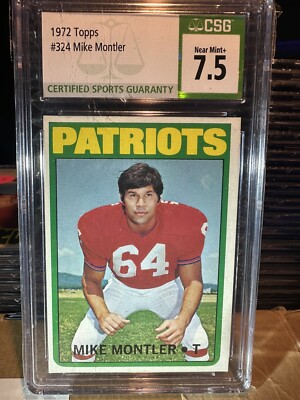 1972 Topps - High # #324 Mike Montler New England Patriots | eBay