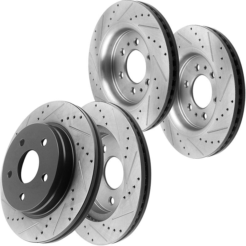 4x Front & Rear Drilled Brake Rotors Kit for LEXUS RX350 RX450h 2010 ...