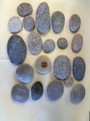 20PCS Painting Rocks,Natural River Rocks，Flat Rocks Painting, 1”-3”, NE ...