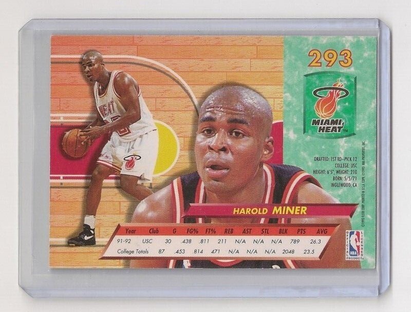 1992-93 Fleer Ultra HAROLD MINER Rookie Card #293 w/ MICHAEL JORDAN | eBay