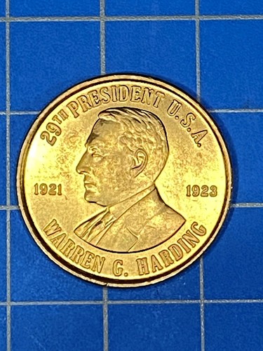 29th President Warren G Harding 1921-1923 Commemorative Token 28mm | eBay