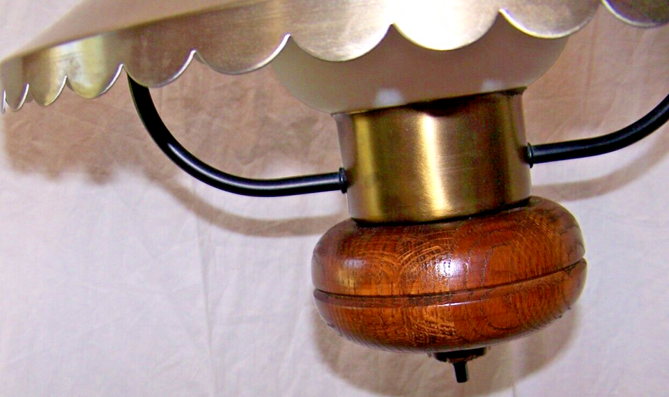 MCM Rustic Copper and Brass Hurricane Lamp Hanging Ceiling Light ...