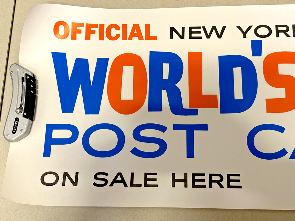 Vintage New York 1964-1965 Worlds Fair Post Cards On Sale Here Poster ...