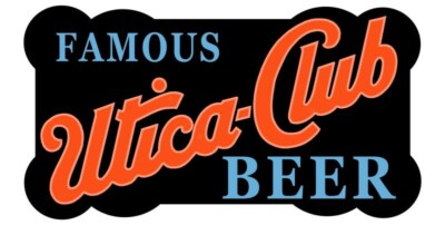Famous Utica Club Beer DIECUT NEW 28" Wide Metal Sign USA STEEL XL Size ...