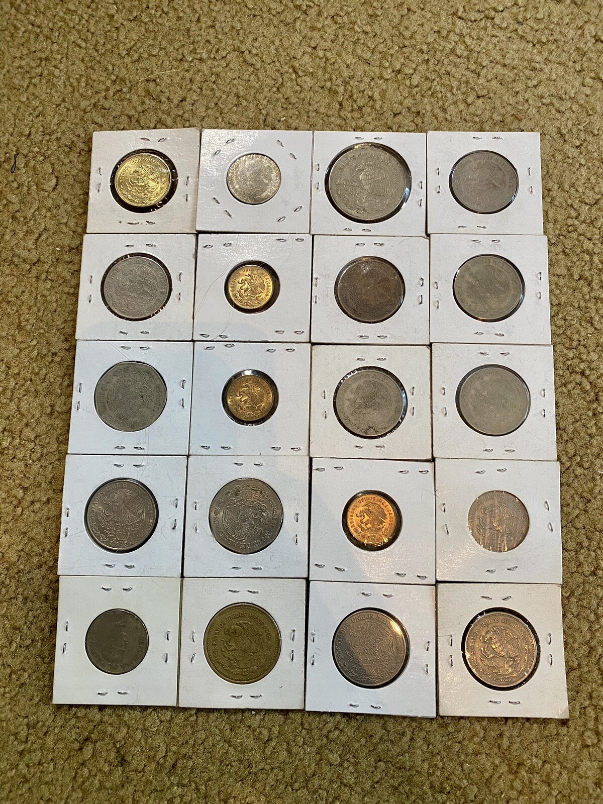 Lot Of 20 Carded Mexico Coins Lot 116 | eBay
