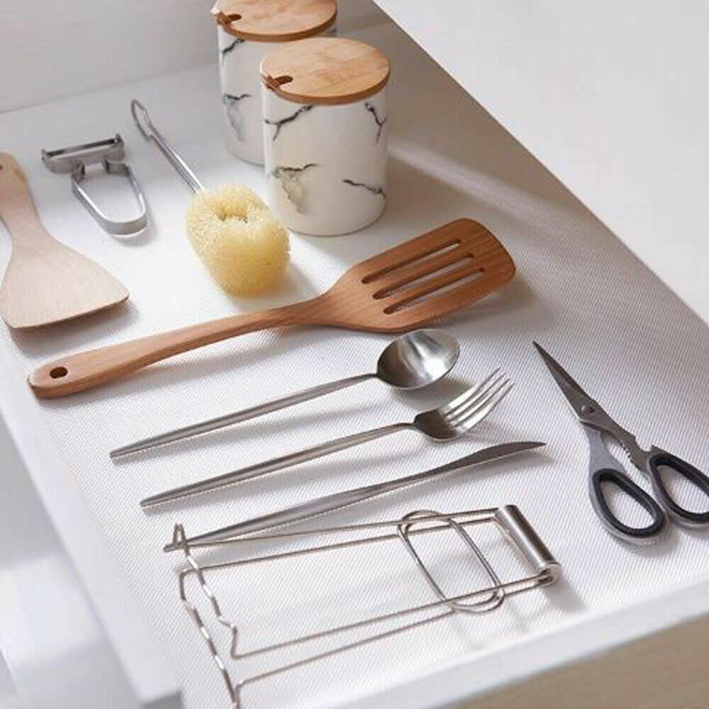 Shelf Liner Mat For Drawer Cupboard Cabinet Kitchen Pad Waterproof Non ...