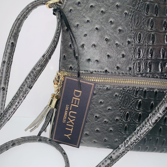 Deluxity Los Angeles Black Vegan Crossbody Bag Handbag With Tags for ...