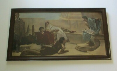 LARGE ANTIQUE HAND COLORED PRINT WITH ORIGINAL FRAME THEATRE ACTOR ...