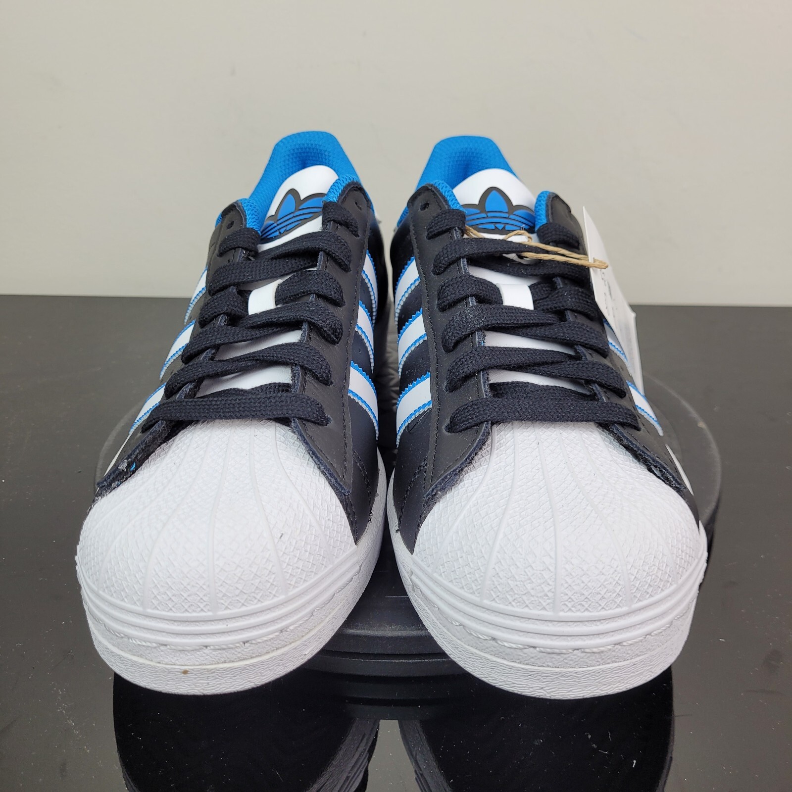 Adidas Originals Superstar Black Blue White Shell Toe Shoe ID4672 Men's ...