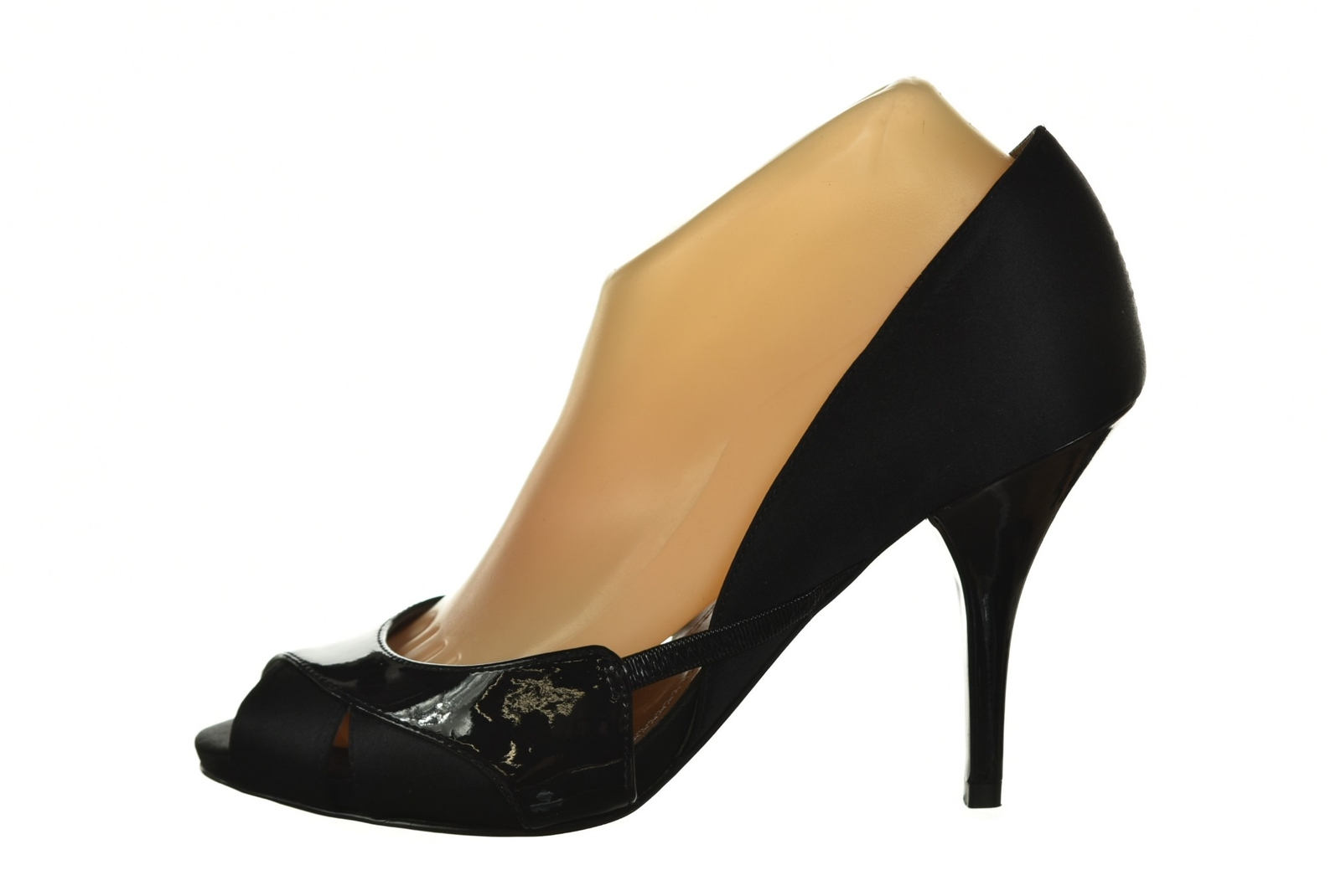 Ellen Tracy Vicki Womens Shoes Size 8 M Black Pumps Peep Toe Heels ...