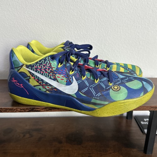Nike Kobe 9 EM Brazil White Green Blue Low Top Sneakers 646701-413 Mens ...