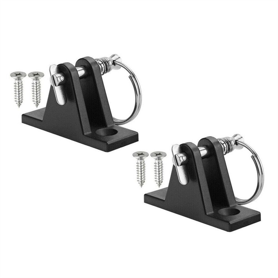 1 SET Bimini Top Boat Raft Shade Cover Concave Rail Mount Deck Hinge ...