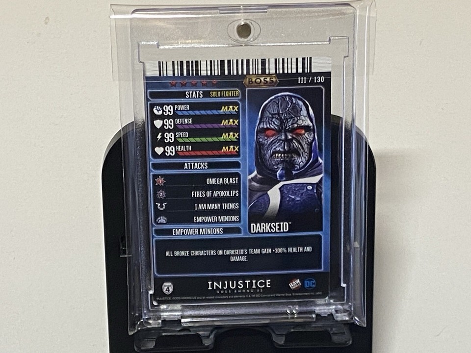 DC Injustice Gods Among Us Arcade Series 4 Darkseid BOSS Trading Card ...