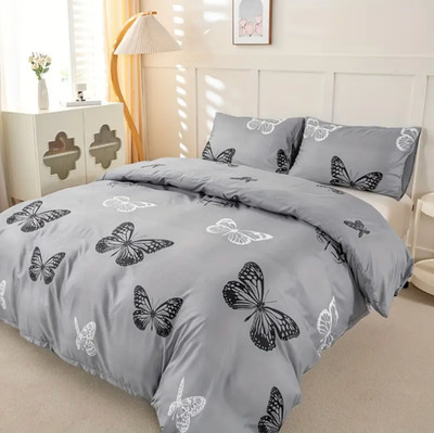 Single/KS/Double/Queen/King/SK Quilt/Duvet Cover Pillowcase Set-Mono ...