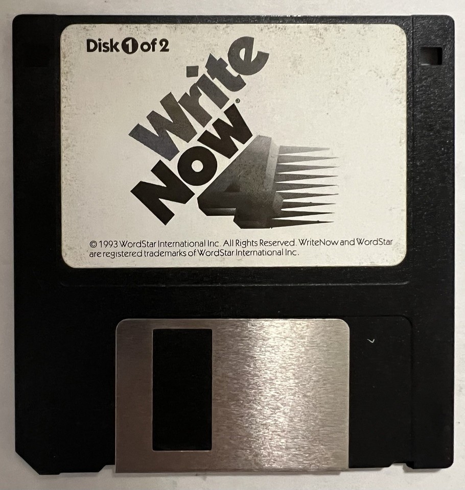 WriteNow 4.0 for Macintosh – Vintage Word Processor – T/Maker – 3.5 ...