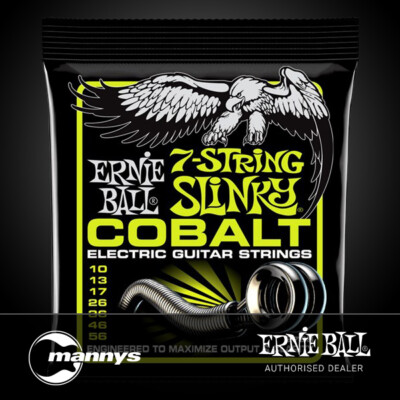 Ernie Ball 7-String Cobalt Regular Slinky Electric Guitar Strings - (10 ...