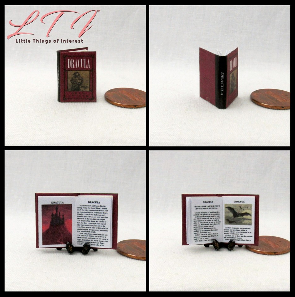 VICTORIAN CLASSICS (3) HORROR 1:12 Scale Miniature Readable Illustrated ...