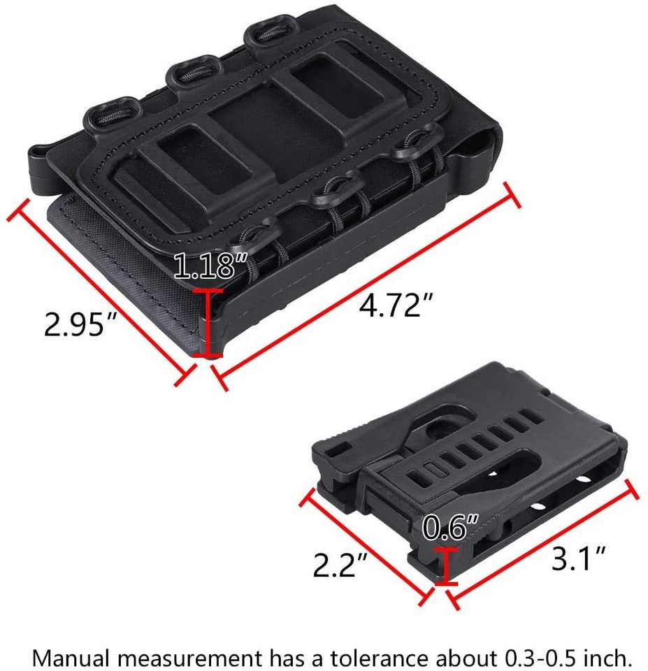 Universal 1-Pack Tactical Holster Sheath Belt Clip Tek Lok Combat Loop ...