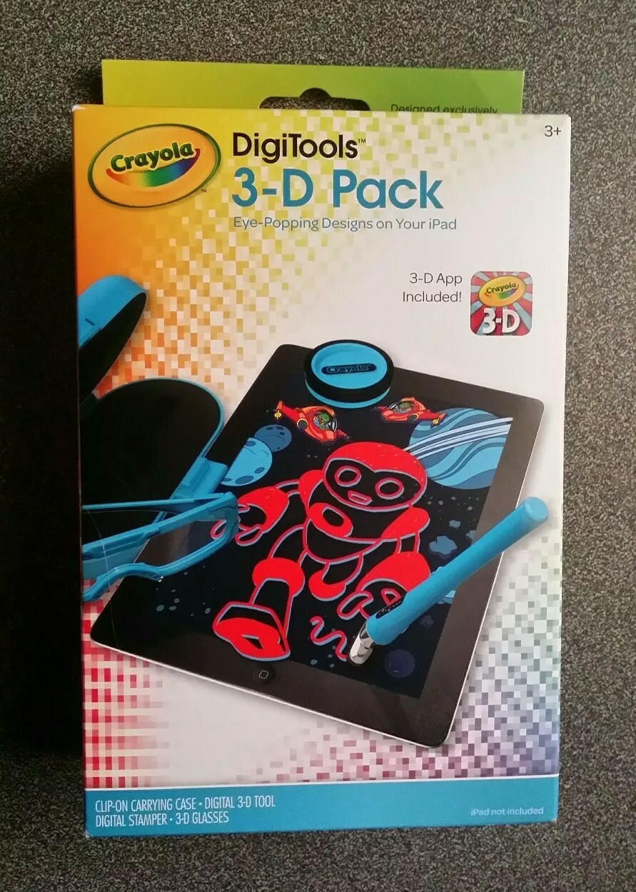 CRAYOLA DigiTools 3D Effects Creativity Pack for iPad w/3-D Glasses & App NEW! | eBay