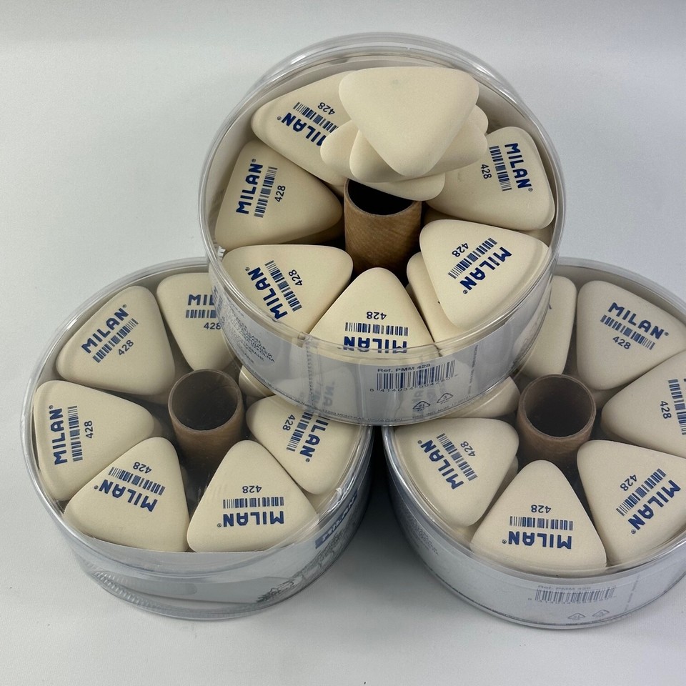 Milan Eraser Rubbers High Quality Soft Medium Pencil Erasers School ...