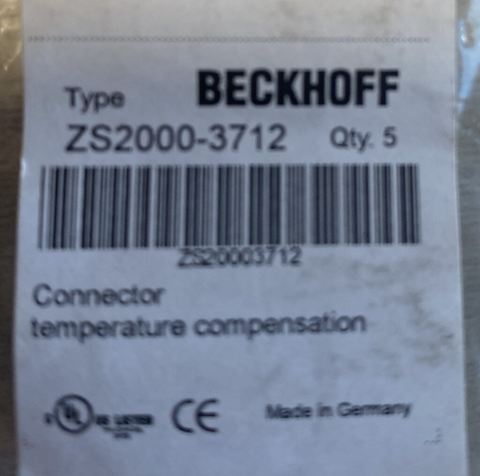 (NEW) BECKHOFF ZS2000-3712 ZS20003712 5 PIN MALE CONNECTOR | eBay