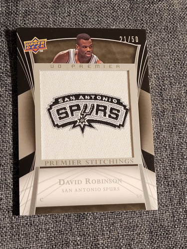 David Robinson 2008-09 Upper Deck Premier Stitchings Patch 21/50 Spurs ...