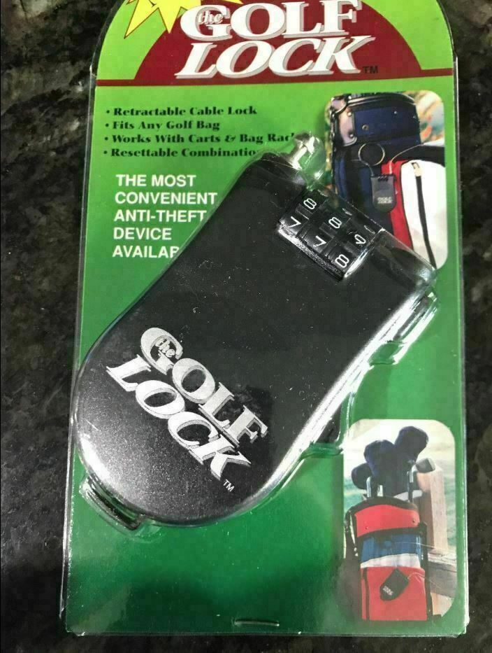New in Packaging The Golf Lock Cable Clubs Bag Anti Theft Combination ...