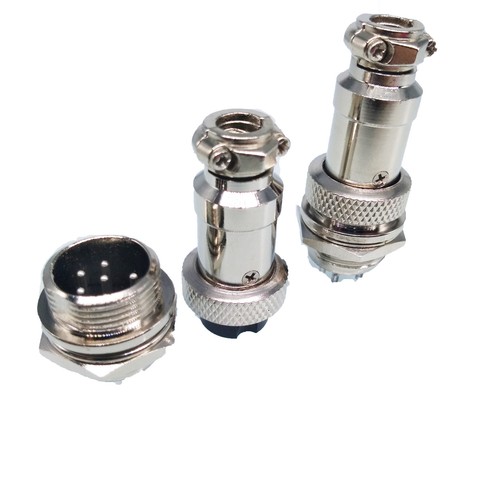 US Stock 5 Pair Aviation Plug 6 Pin Male Female Panel Wire Connector ...