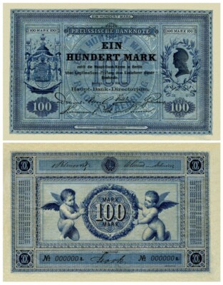 Reichsbanknote, 100 Mark, Hundert Mark, 1876, Reproduktion | eBay.de
