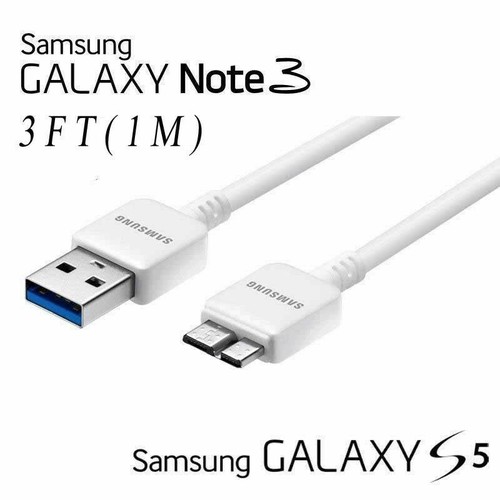 # Samsung Galaxy Note 3 S5 OEM USB 3.0 Data Sync Charger Cable White ET ...