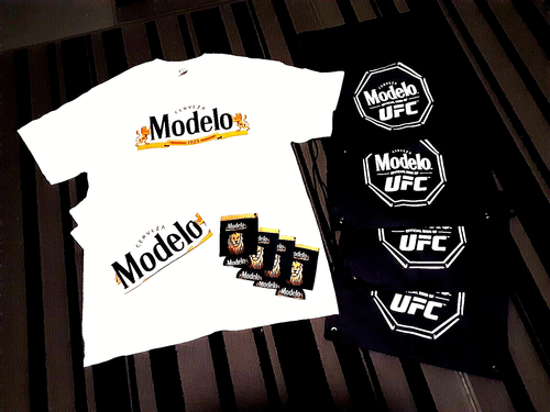 Lot Of 10 NEW Modelo Cerveza Beer UFC Drawstring Backpack White T ...