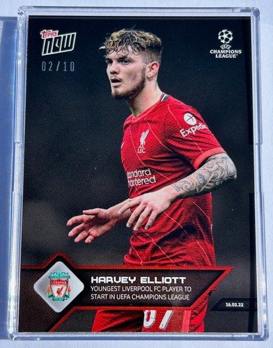 Topps Now 2021-22 - HARVEY ELLIOTT Youngest Liverpool UCL Starter Black ...