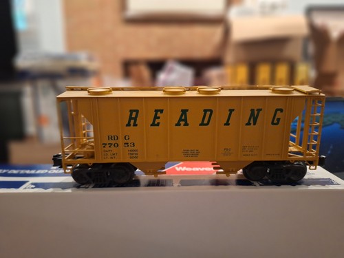 WEAVER 77053 3-RAIL O Scale 34' Reading BEV BEL PS-2 HOPPER | eBay