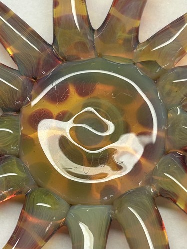 Tim Jerman Flameworked Glass Rare Pair of Sunstarfish. Signed and Dated ...