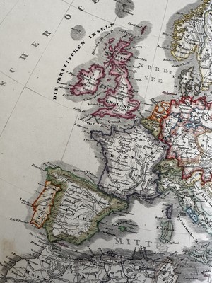 Europe political divisions 1861 Berghaus Stieler engraved map | eBay