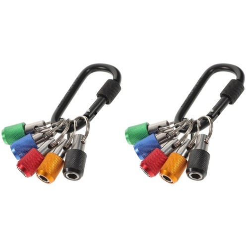 2 Sets Colorful Knurled Keychain Bit Driver Holder Cool Gadgets Drill ...