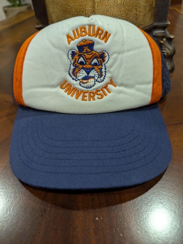 Vintage Auburn University Tigers Football CAP War Eagle Trucker Hat ...