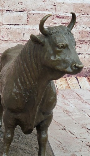 Bonheurs Bronze Bull Statue Decorative Taurus Animal Sculpture on ...