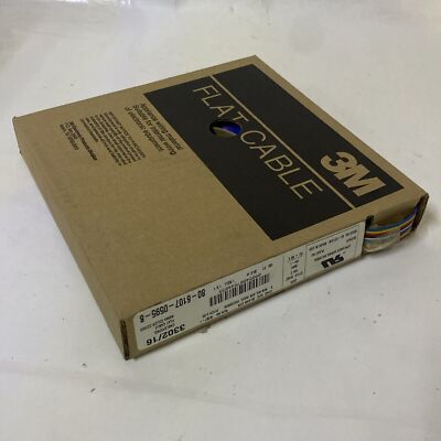 3M 3302/16 Flat Ribbon Cable Multiple 16 Conductors 100' NEMA Color ...