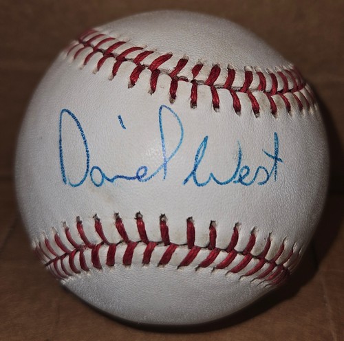 DAVID DAVE WEST AUTOGRAPH Rawlings BALL Signed AUTO TWINS Mets Phillies ...