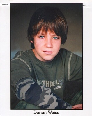 DARIAN WEISS young actor 8x10 original headshot with resume | eBay