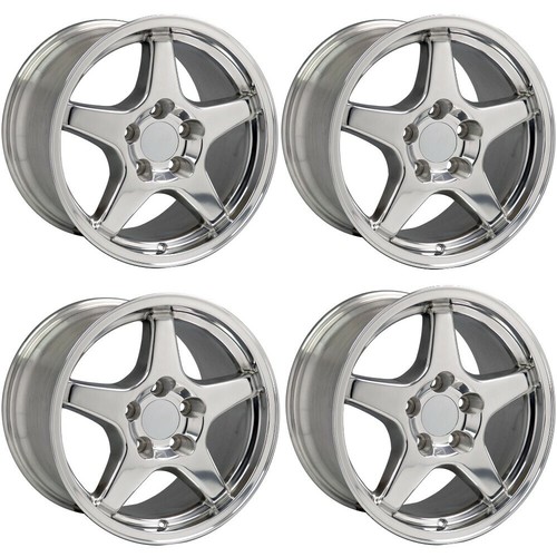 Set 4 17" OE Wheels CV01 Polished 17x9.5 Wheels 5x4.75 56mm Replica ...