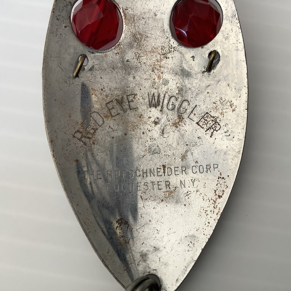 VINTAGE HOFSCHNEIDER RED EYE WIGGLER 3" LURE ROCHESTER, NY FISH MAGNET ...